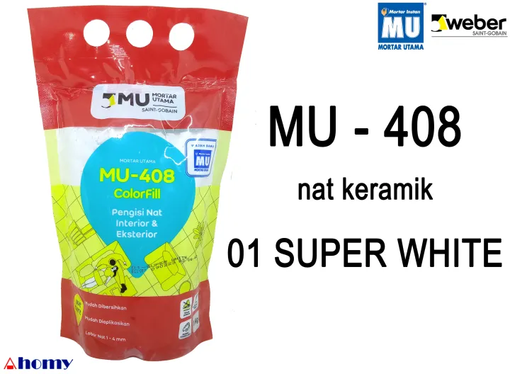 semen nat keramik no 01 (super white) MU-408 1kg MU 408 | Lazada Indonesia