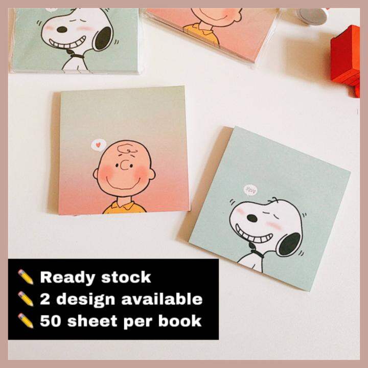 AUSTATION 50 Sheet Snoopy Sticky Notes Set For School Office Stationery ...