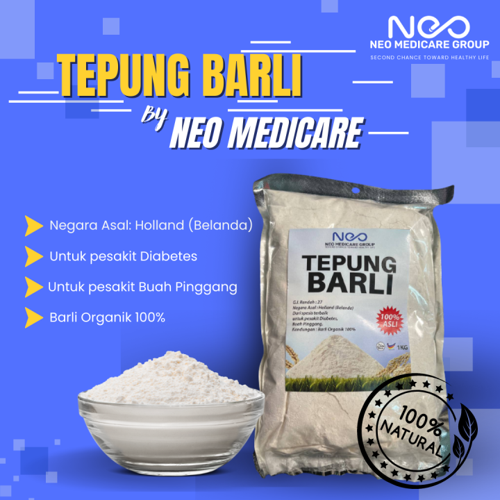 TEPUNG BARLI 100% ORGANIK - SESUAI UNTUK PESAKIT CKD | Lazada
