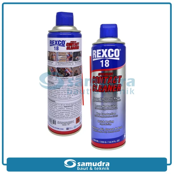 REXCO 18 500ml Pemberish Elektrik Komponen Contact Cleaner 500 ml ...