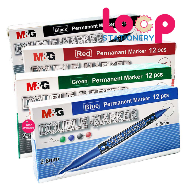 M&G Double Head Marker Permanent Pen APM21372 | Lazada