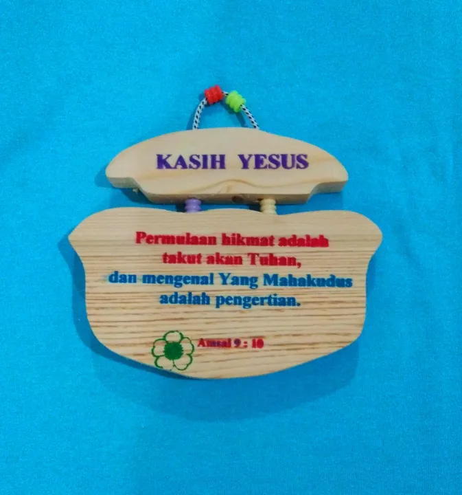 Hiasan Dinding Kayu Rohani- Kasih Yesus - Minimalis Bermotif Tulisan ...