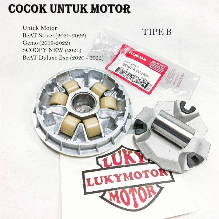 RUMAH ROLLER ASSY SET ROLLER KOJ HONDA GENIO , BEAT ESP NEW , BEAT NEW LED , BEAT STREET ...