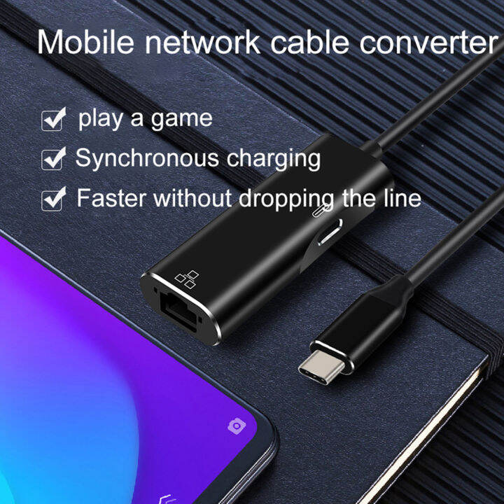 Ethernet Adapter Sync Charging Mobile Phone Internet Connection Type-C ... Ethernet Adapter Sync Charging Mobile Phone Internet Connection Type-C ...