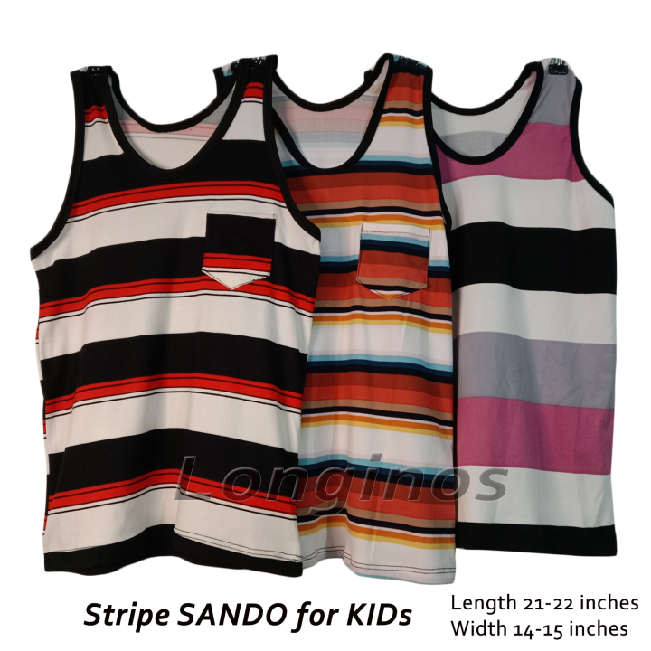 KIDS SANDO STRIPE ASSORTED COLOR/DESIGN | Lazada PH