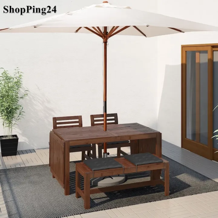 โต๊ะเก้าอี้กลางแจ้ง ชุดโต๊ะเก้าอี้สนาม PLANTRO Dining table set PLANTRO ...