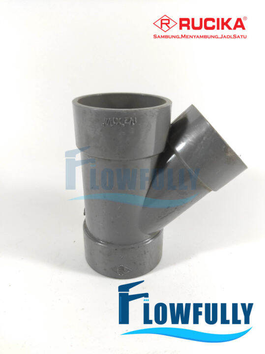 Y BRANCH D 1 1/2 x 1 1/4 inch RUCIKA PVC TY 45 derajat Y 45° | Lazada Indonesia