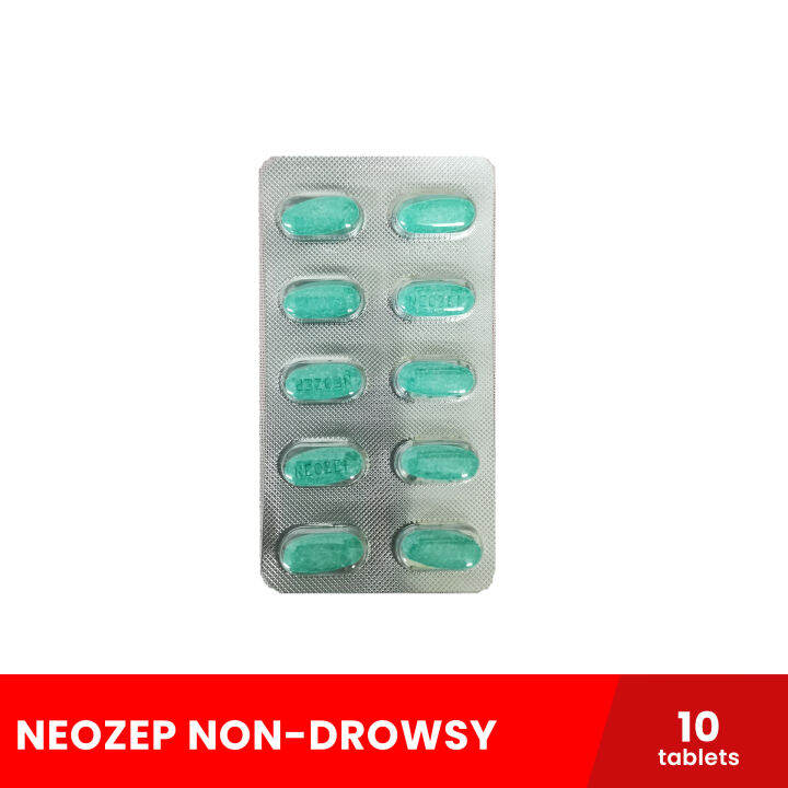 NEOZEP Non-drowsy x 10 tablets (For Cough, Colds & Flu) health ...