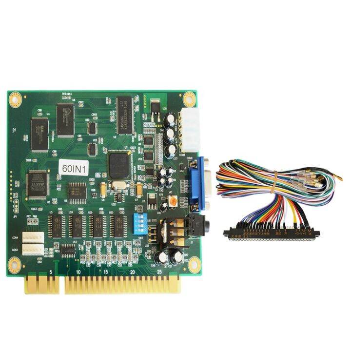 Jamma Arcade Classical Game Board+28 Pin Jamma Arcade Cable 60 in 1 PCB ...