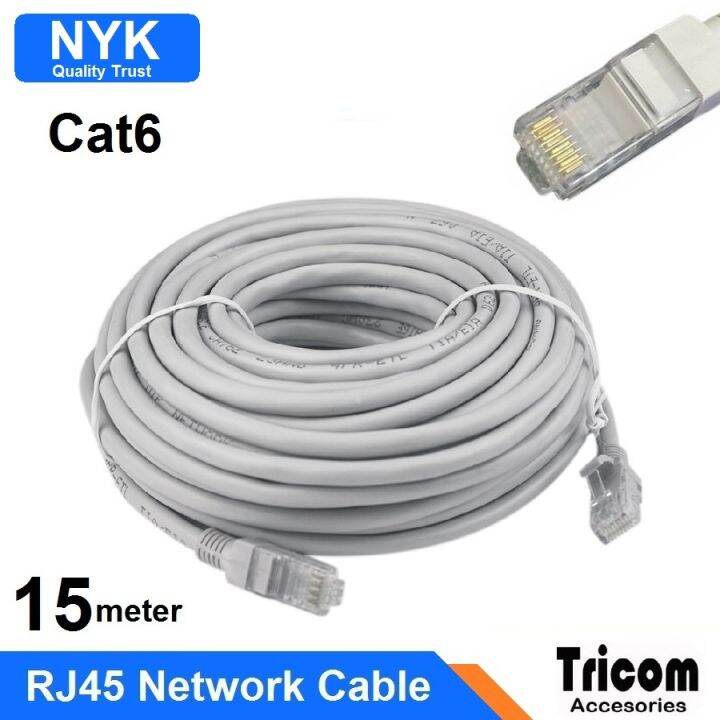 NYK Kabel Lan UTP Cat6 15M RJ45 Internet / Ethernet Cable | Lazada Indonesia