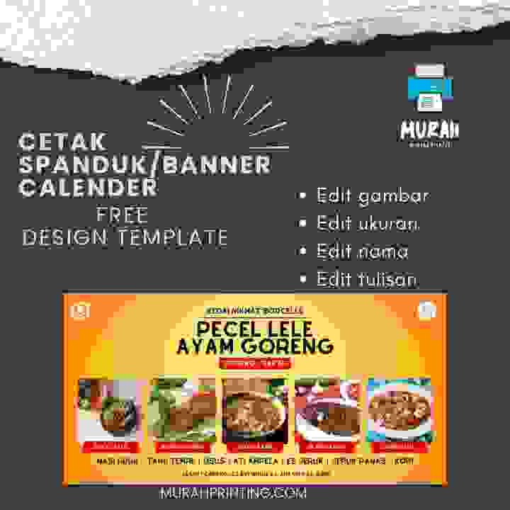 bikin banner spanduk pecel lele bisa custom sendiri | Lazada Indonesia