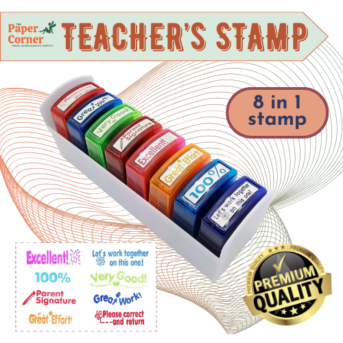 TEACHER'S STAMP 8IN1 TEACHERS SELF-INKING STAMPS 1SET | Lazada PH