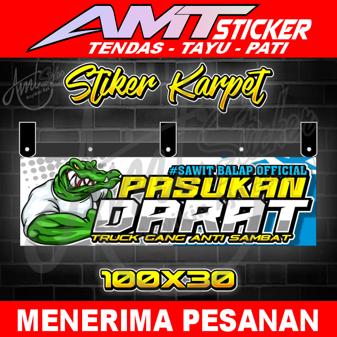 [TERBARU] STICKER DECAL NYALA KARPET MOBIL UKURAN 100X30 CM PASUKAN ...