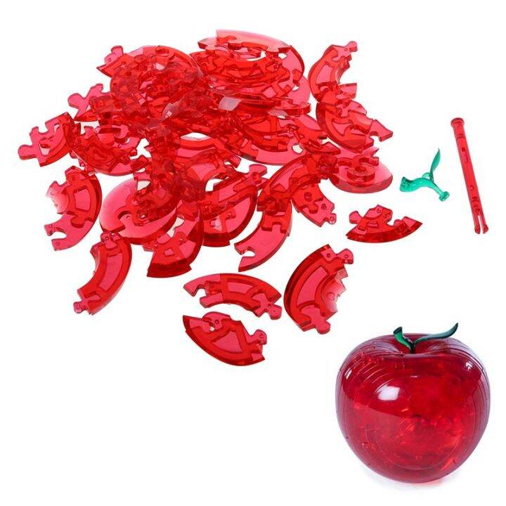 3D Crystal Puzzle - Red-Apple | Lazada