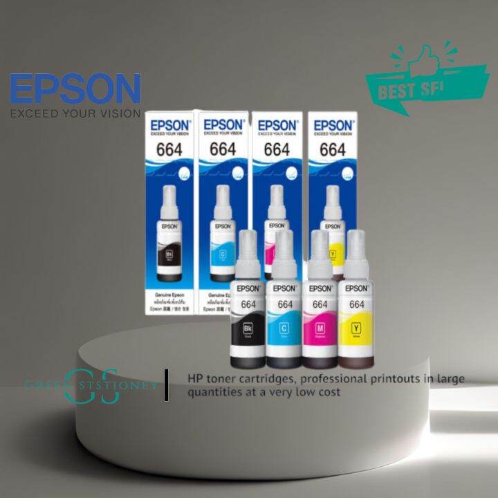 Tinta Epson 664 NEW ORIGINAL B,MCY | Lazada Indonesia