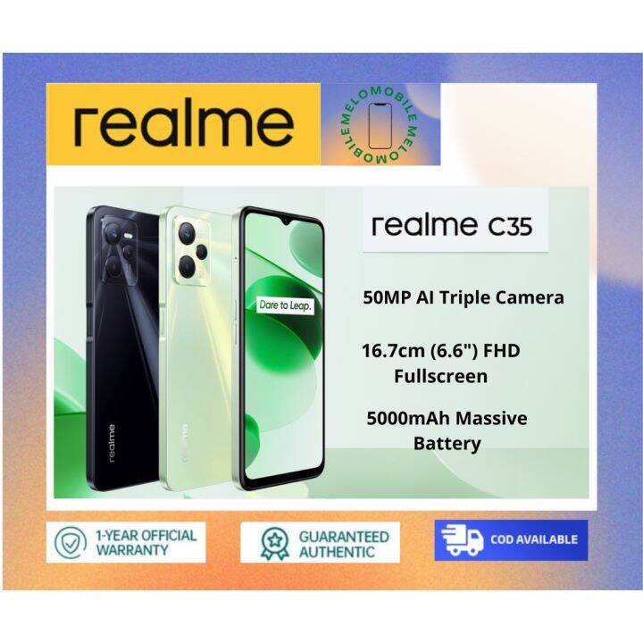 Realme C35 Chic and Classy 5000mAh Massive Battery 50mp Ai Triple ...