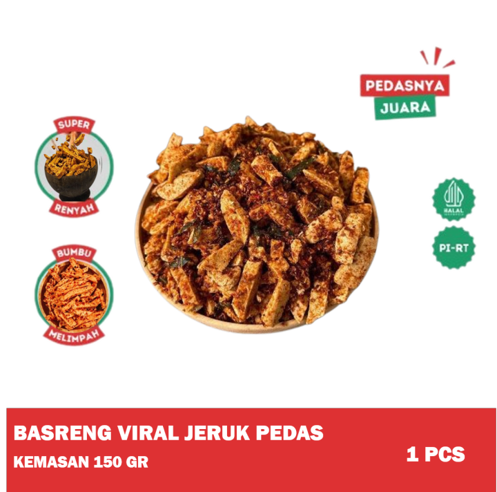 BASRENG PEDAS DAUN JERUK JAJANAN JADUL VIRAL KHAS BANDUNG UKURAN 150GR ...