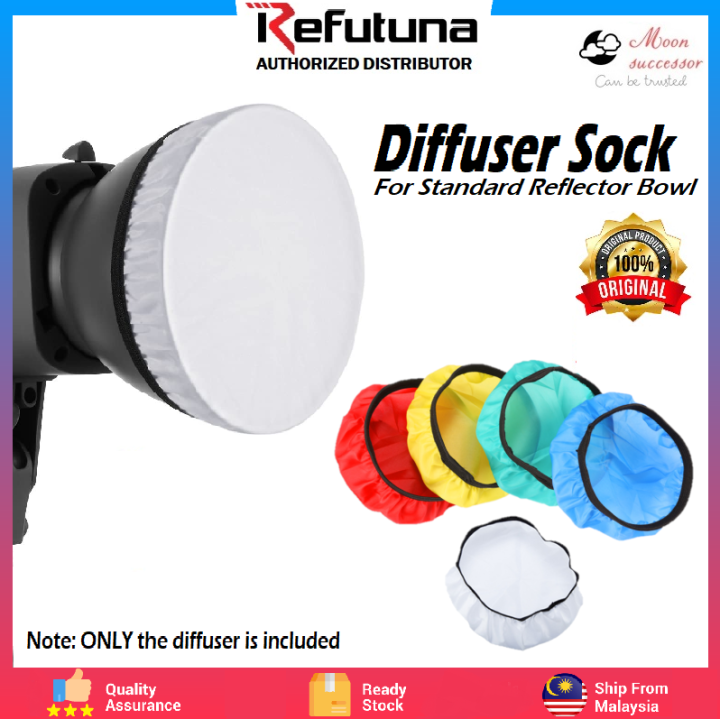 Refutuna 7" Translucent Soft White Diffuser Sock for Standard Reflector ...