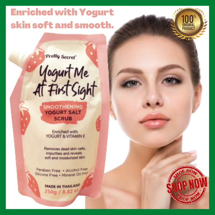 PRETTY SECRET SALT SCRUB SMOOTHENING YOGURT SALT SCRUB Removes dead ...