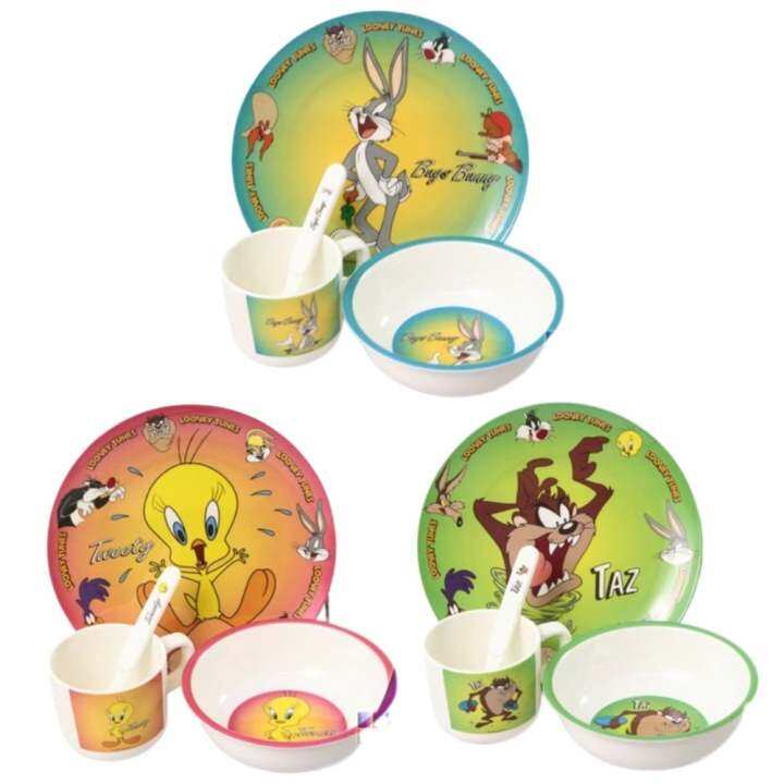 Looney Tunes Cartoon Character Children Dinner Set | Lazada PH