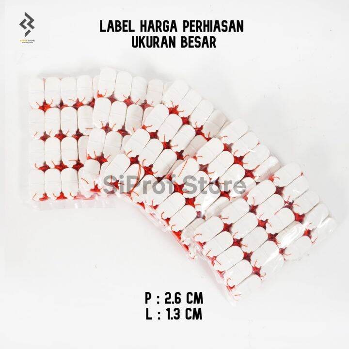 Bandrol / Price Tag / Label Harga Perhiasan Emas Perak ukuran Besar 1 ...