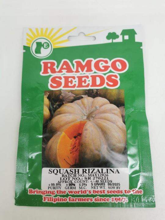 RAMGO SQUASH RIZALINA SEEDS ( ORIGINAL GARDEN PACK ) | Lazada PH
