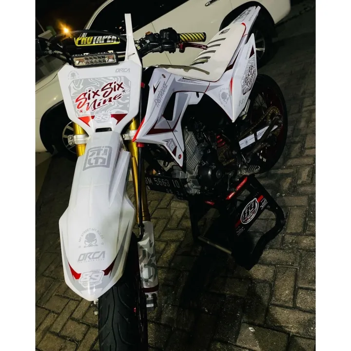 Decal crf 150l full body keren putih merah | Lazada Indonesia