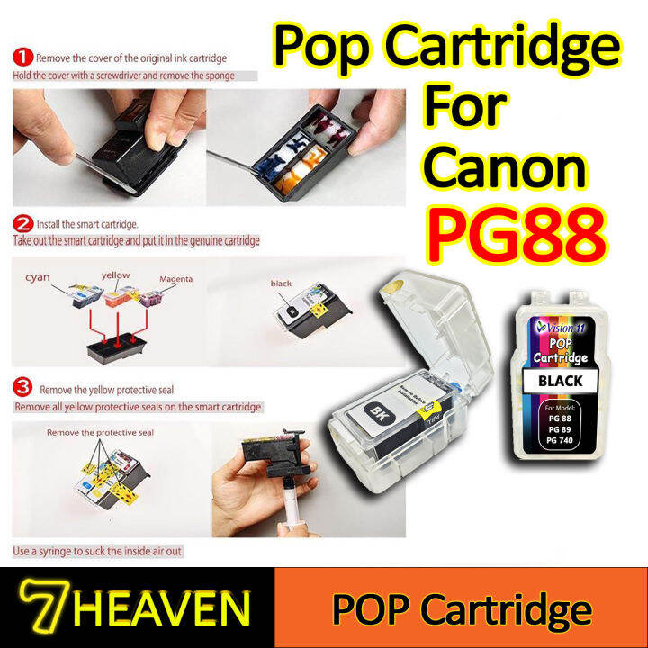 Vision Pop Cartridge for Canon PG88 for Printer Canon Pixma E500, E510 ...