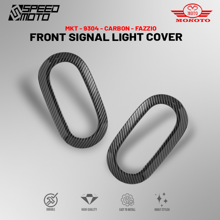 MOKOTO YAMAHA MIO FAZZIO FRONT TURN SIGNAL LIGHT COVER GLOSSY HYDRO-DIP ...