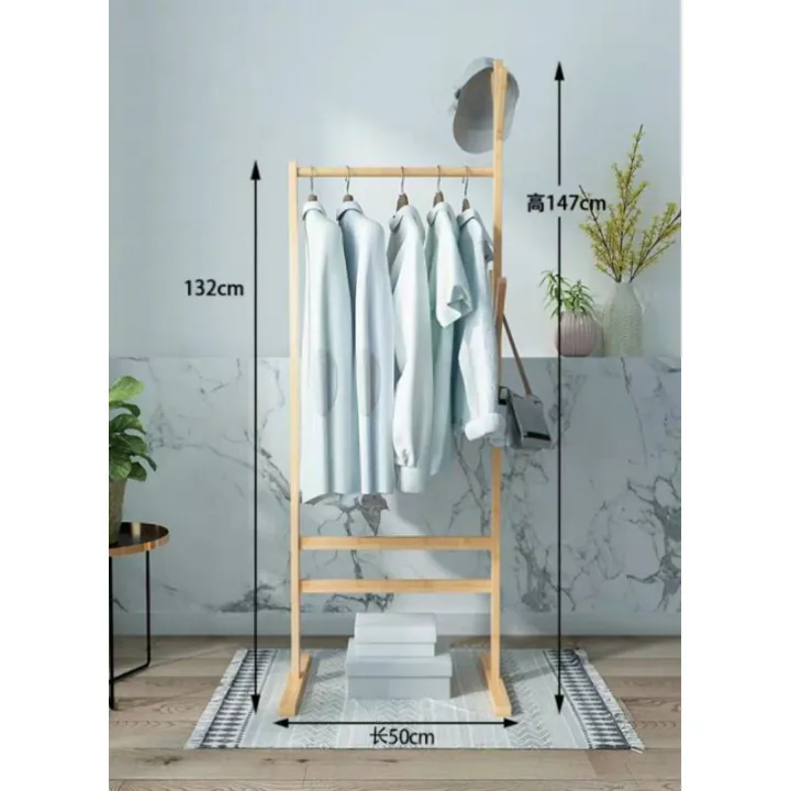 Simple Storage Clothes Rack Wood The New | Lazada PH