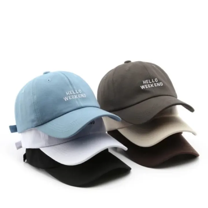 TOPI AESTHETIC HELLO WEEKEND UNISEX | Lazada Indonesia
