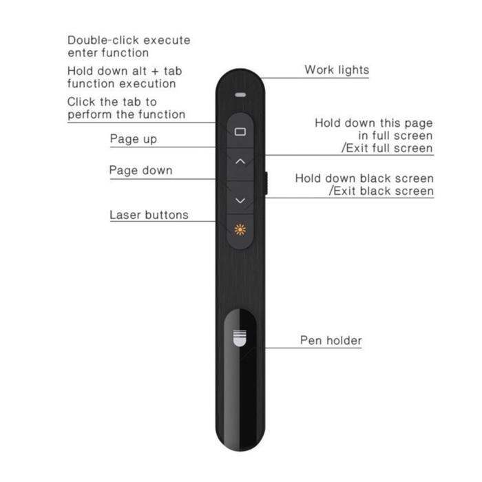 Laser Pointer Doosl 2.4GHz Wireless Powerpoint Presenter H301 | Lazada ...