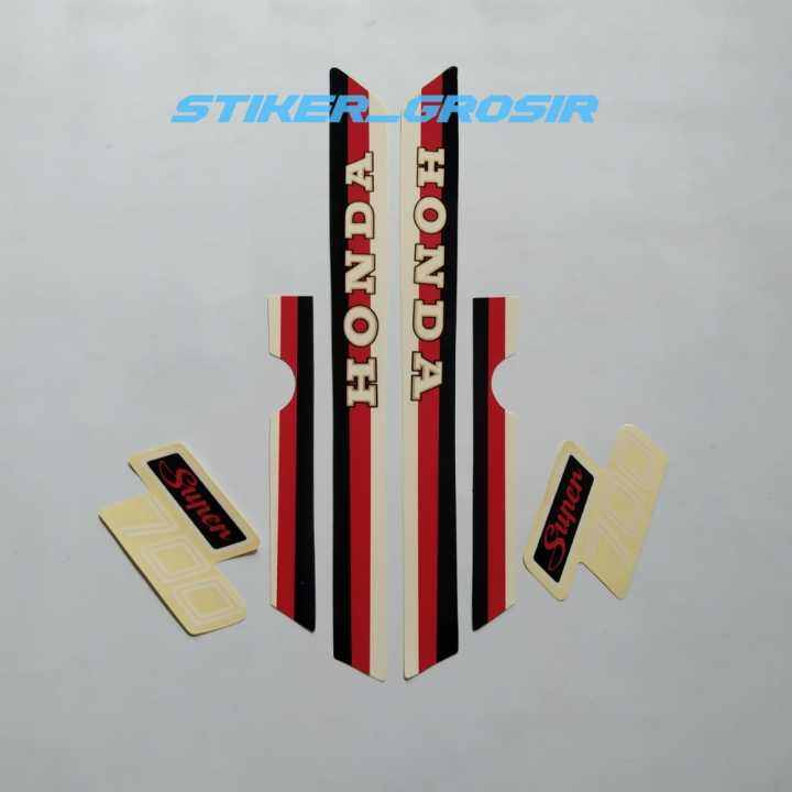 STIKER STRIPING LES LIS STICKER BODI MOTOR HONDA SUPER CUB C700 CLASSIC ...