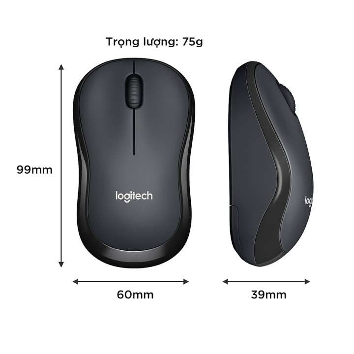 Chuột không dây Logitech M220 - Tặng kèm miếng lót chuột | Lazada.vn