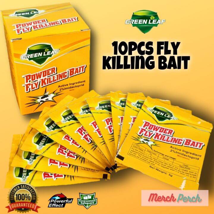 Effective Green Leaf Powder Fly Killing Bait (10 pieces) --pests ...