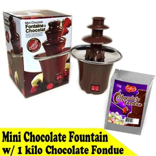 Mini Chocolate Fountain with 1 Kilo Injoy Chocolate Fondue | Lazada PH