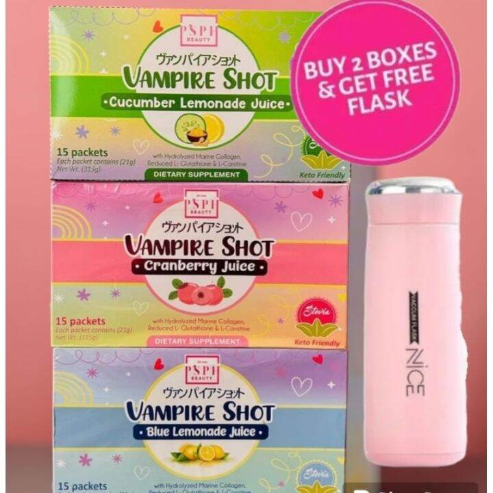Vampire Shot Cranberry Lemonade and Cucumber Juice 1box (15 sachets ...