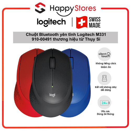 Chuột Logitech M331 Silent Plus, giảm ồn, kết nối USB thương hiệu Thụy Sĩ - Hàng Chính Hãng ...