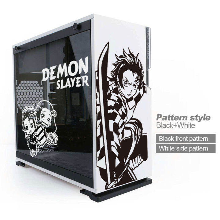 Demon Slayer อะนิเมะสติกเกอร์สำหรับ PC Case การ์ตูนตกแต่งรูปลอกสำหรับ ...