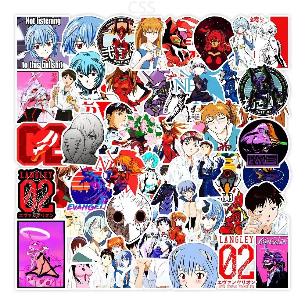 Stickers, Labels & Tags Stickers EVA EVANGELION Unit-01 Asuka Langley ...
