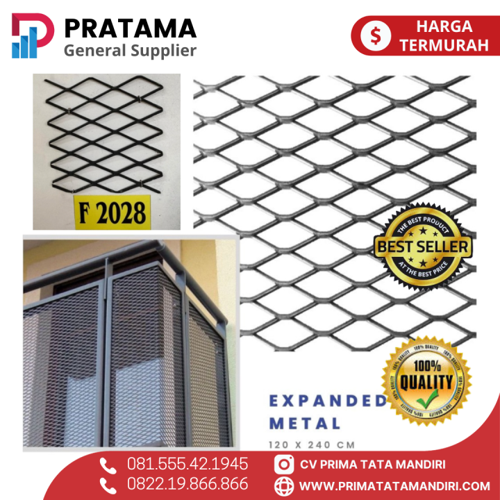 Expanded Metal - Ornamesh Besi Tipe F 2028 - 120cm x 240cm | surabaya ...