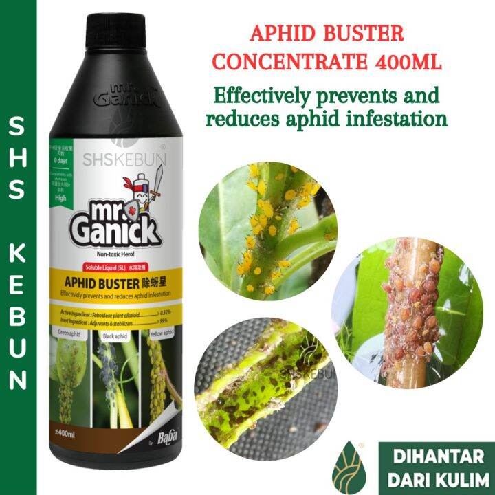 Baba Mr Ganick 400ml Aphid Buster Concentrate Organic Pesticide Racun ...