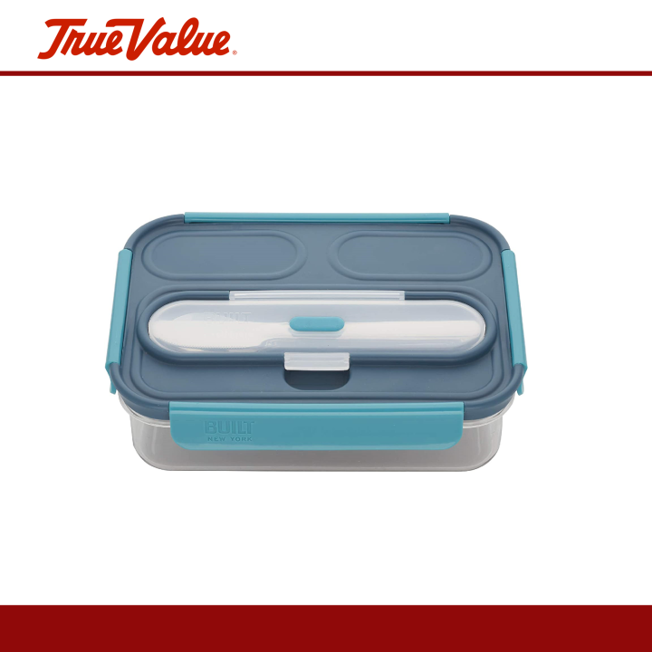 Built Gourmet 3 Compartment Bento Container With Utensils Teal | Lazada PH