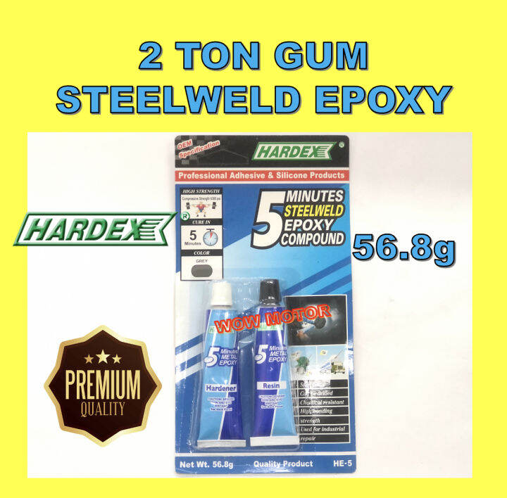 HARDEX 2 TON GUM METAL EPOXY STEELWELD EPOXY COMPOUND 56.8G HARDEX ...