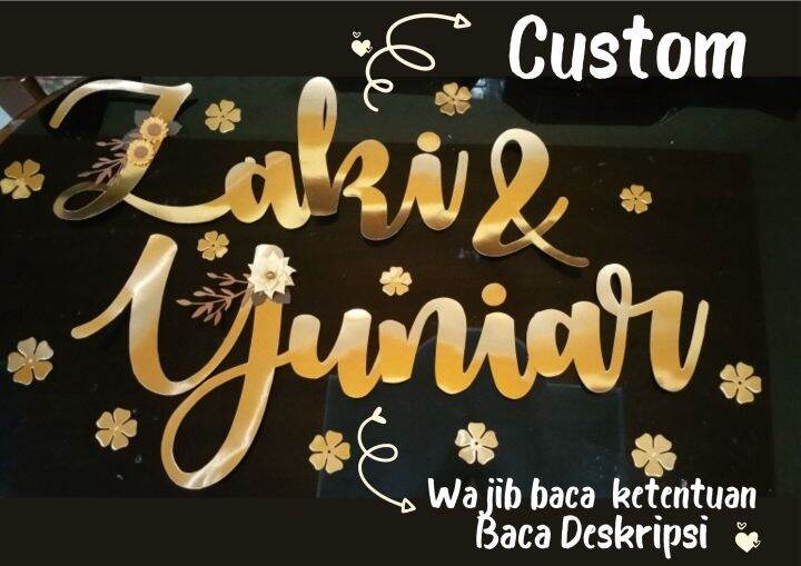 30cm Tulisan Backdrop dekorasi Banner acara Pesta Custom Engagement ...