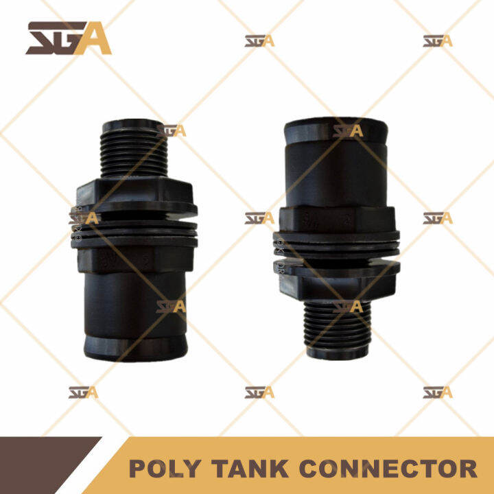 POLY PIPE FITTING 25MM 3/4" / 32MM 1" POLY TANK CONNECTOR HDPE POLY ...