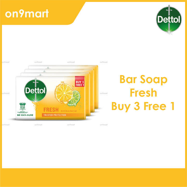 Dettol Fresh Anti-Bacterial Soap 4 x 100g | Lazada