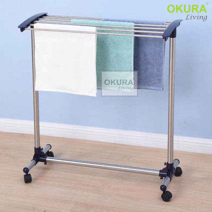 OKURA Stainless Steel Towel Rack / Clothes Drying Rack / Towel Hanger ...