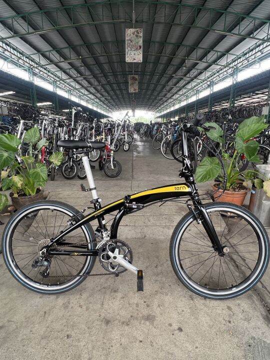 จักรยานพับ tern Eclipse สีดำเหลือง สวย สภาพใหม่ | Lazada.co.th