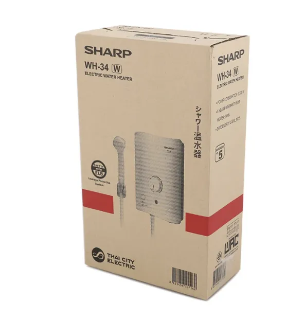 เครื่องทำน้ำอุ่น SHARP รุ่น WH-34 (3,500 วัตต์) รับประกันหม้อต้ม 5 ปี ส่งด่วน เก็บเงินปลายทาง ...